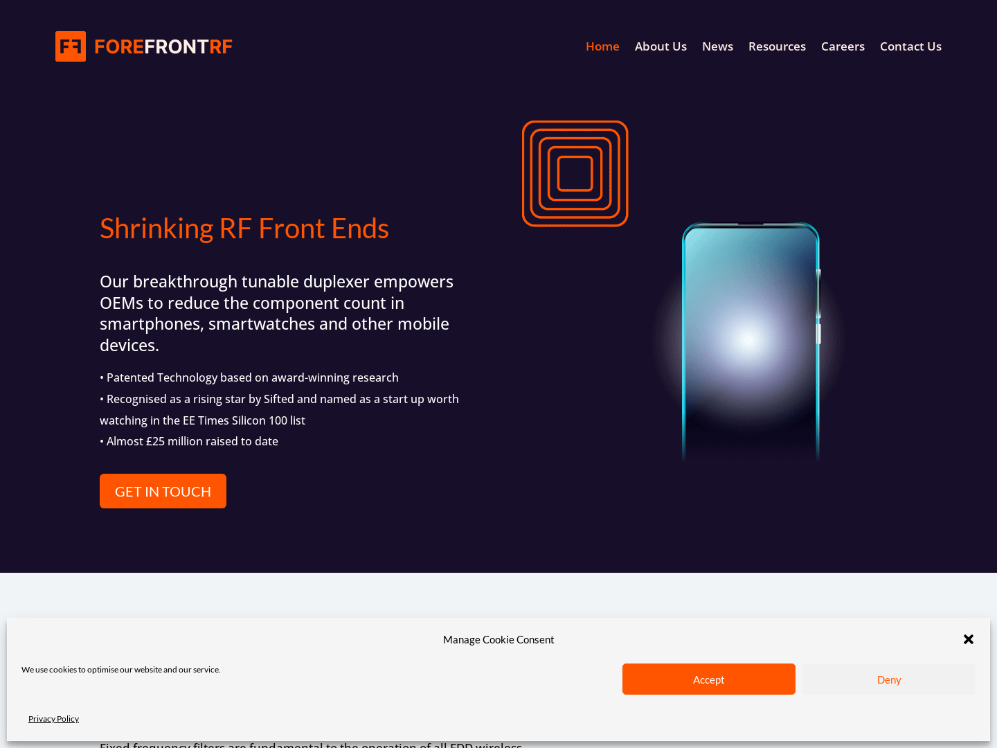 Forefront RF received £16,000,000 in an exciting growth funding round.