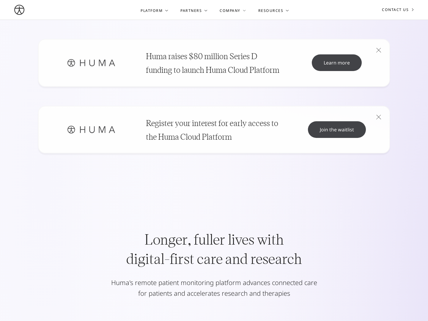 Huma received £61,700,000 in an outstanding growth funding round.