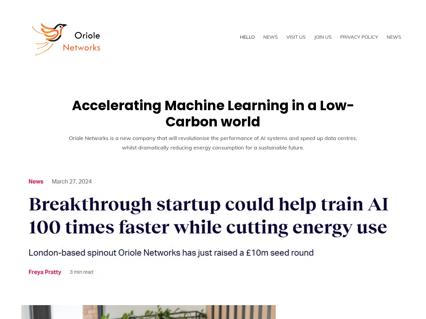 Oriole Networks received £10,000,000 in a thrilling growth funding round.