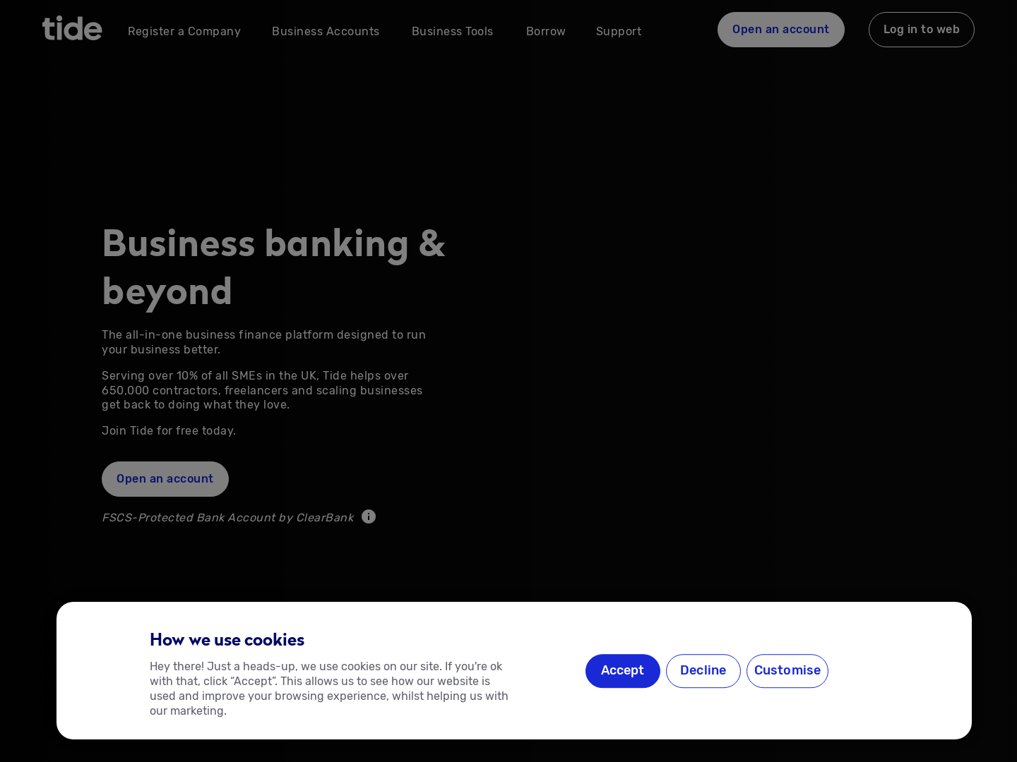 Tide received US$100,000,000 in a remarkable growth funding round.