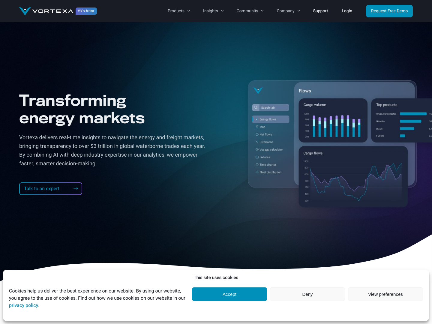 Vortexa received US$25,000,000 in a remarkable growth funding round.