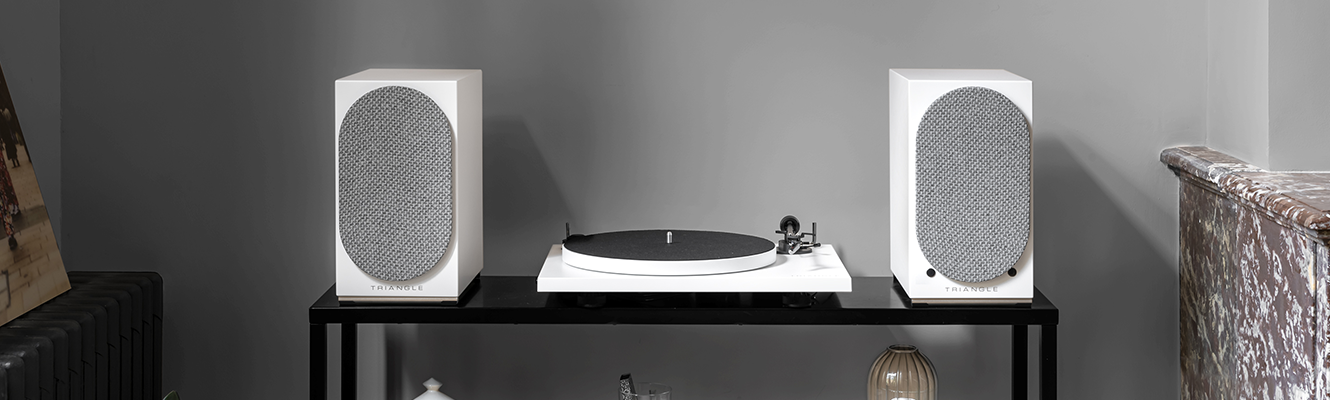 Triangle AIO Twin Active Speakers(Pair), Frost White at AV.com