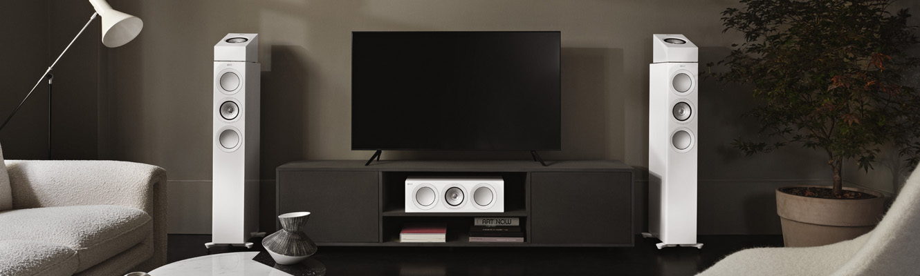 KEF R8 Meta Dolby Atmos Speakers (Pair), White Gloss at AV.com