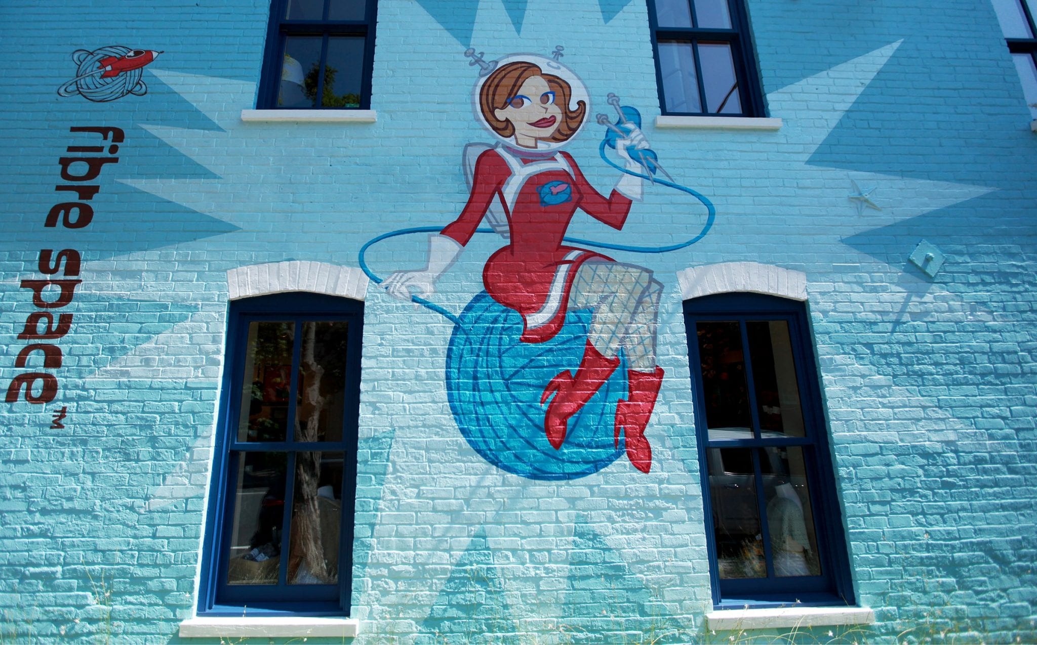 Outta This World! Have You Seen fibre girl - Alexandria's Newest Mural!
