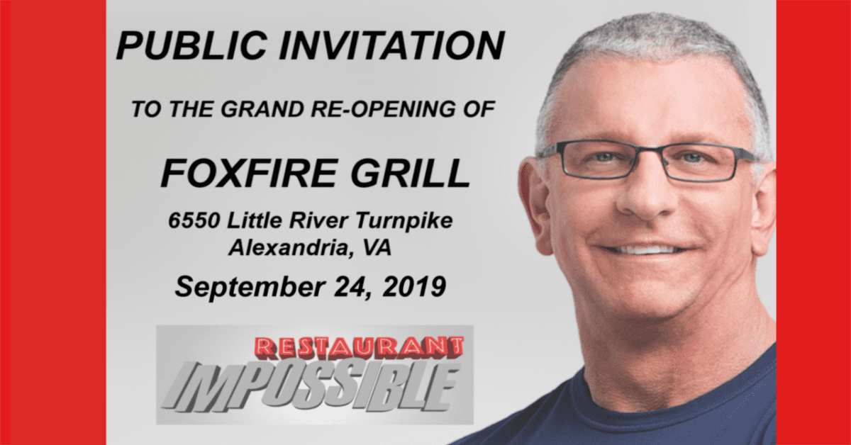 RESTAURANT: IMPOSSIBLE - Come to Grand Reopening of Foxfire Grill!