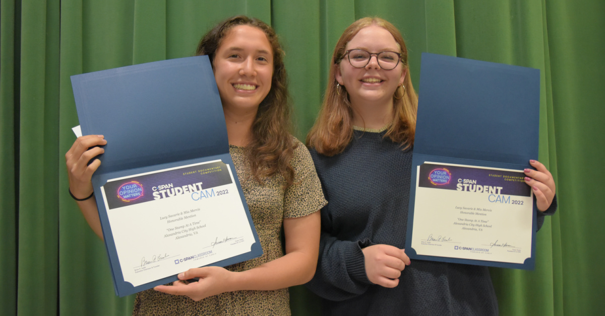 C-SPAN Visits ACHS to Award Winners of StudentCam Documentary Co...