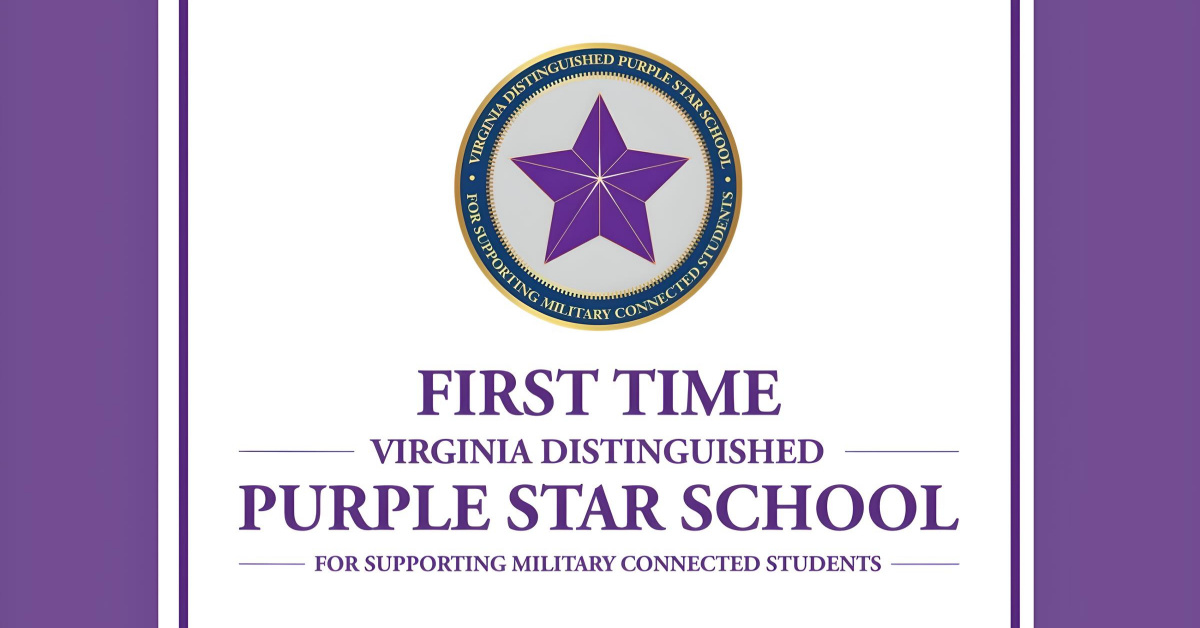 Alexandria's Tucker Elementary Receives Purple Star Designation Award