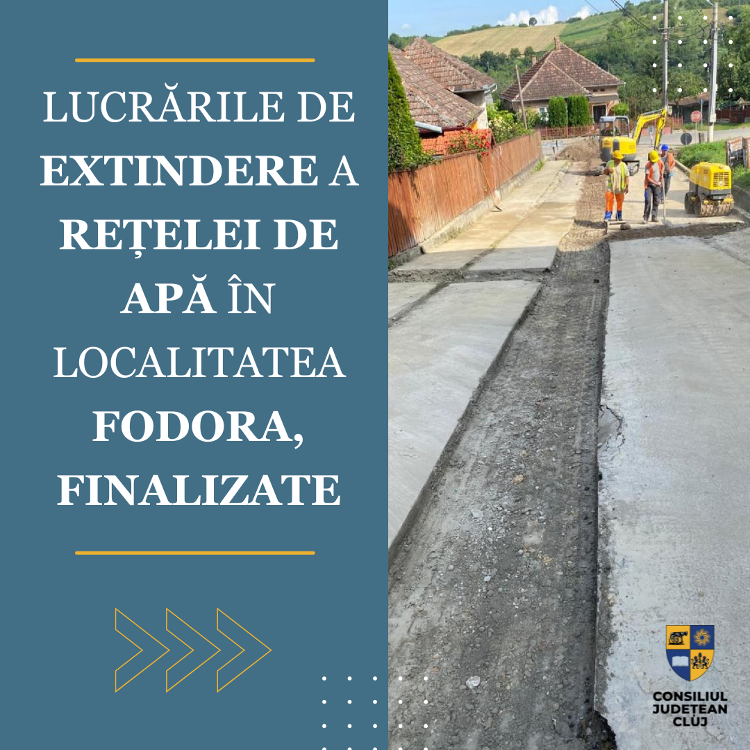 Au fost finalizate lucrările de extindere a rețelei de apă în ...