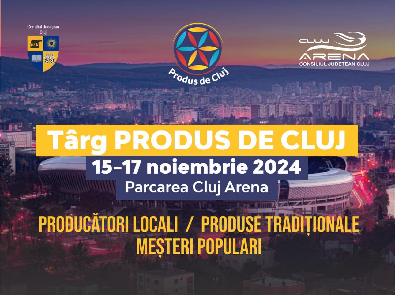 Târg Produs de Cluj pe esplanada Cluj Arena - Consiliul Județean Cluj