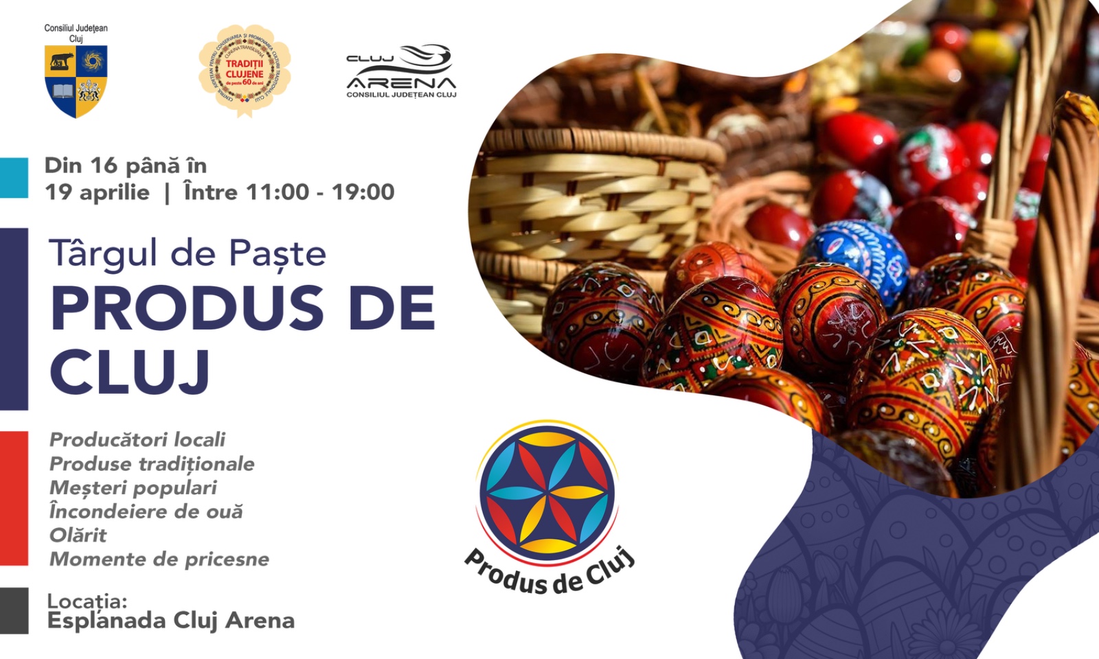 Târg de Paște „Produs de Cluj”, lângă Cluj Arena - Consiliul Județean Cluj