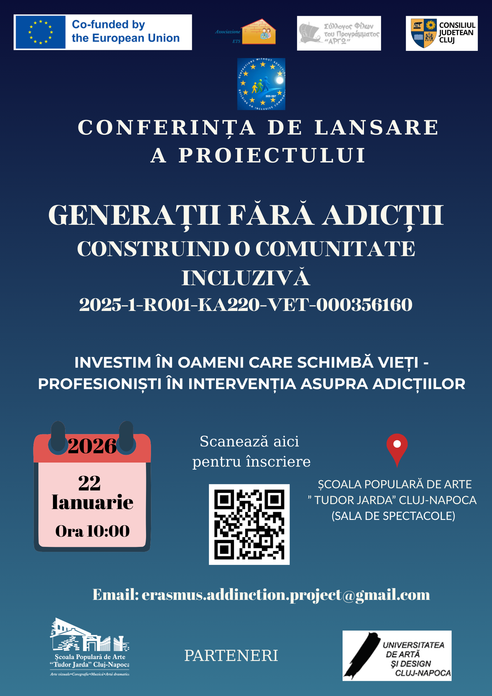 D.G.A.S.P.C. Cluj lansează proiectul Erasmus+ „Generații fără adicții ...