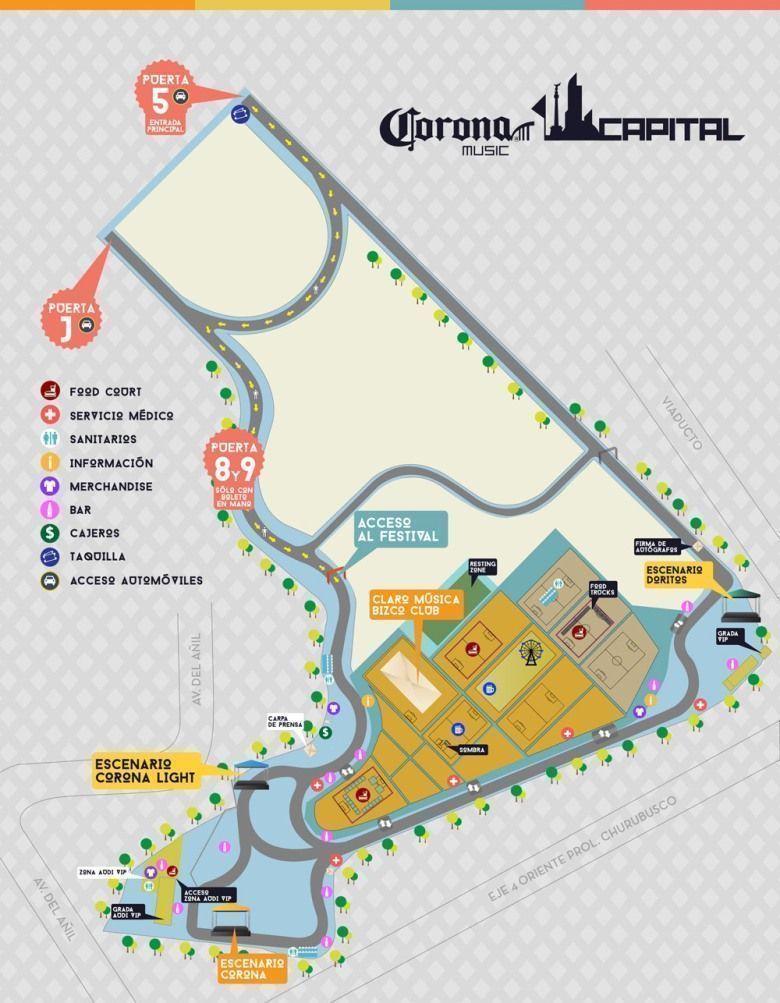 Aquí la localización de los escenarios para el Corona Capital 2014 | El ...