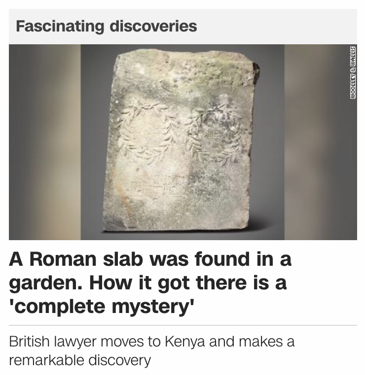 CNN says it is a mystery how a Roman slab of stone ended up in England ...