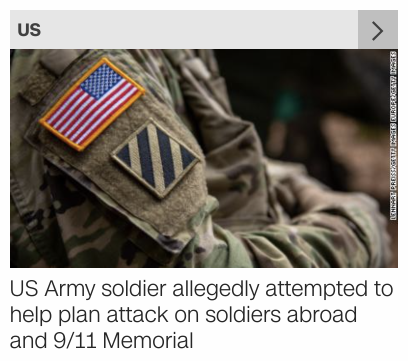 20 year old Cole Bridges of the Army arrested January 19, 2021 for ...