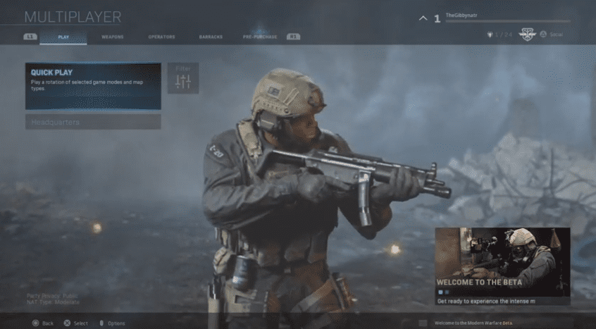 Advanced Warfare Multiplayer Menu
