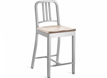 Navy Counter Stool Wood | IROCO