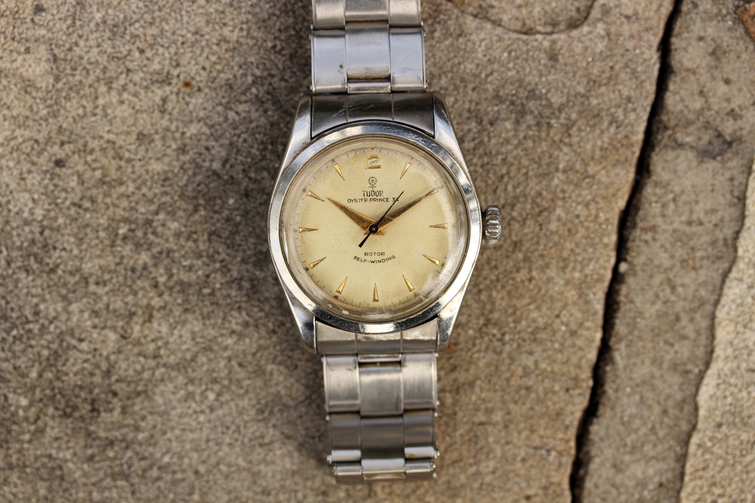 1950's Tudor Oyster Prince 34 ref. 7909 "Automatic, 34mm Rose Dial ...