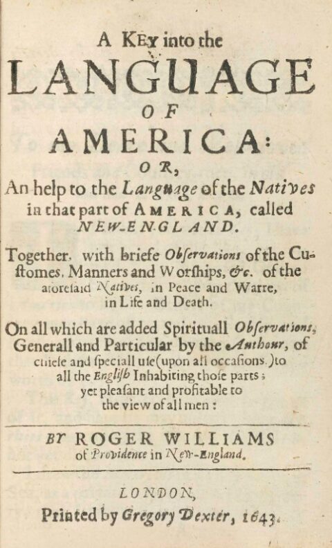 “Roger Williams and the Origins of the Native Americans.” – Rhode ...