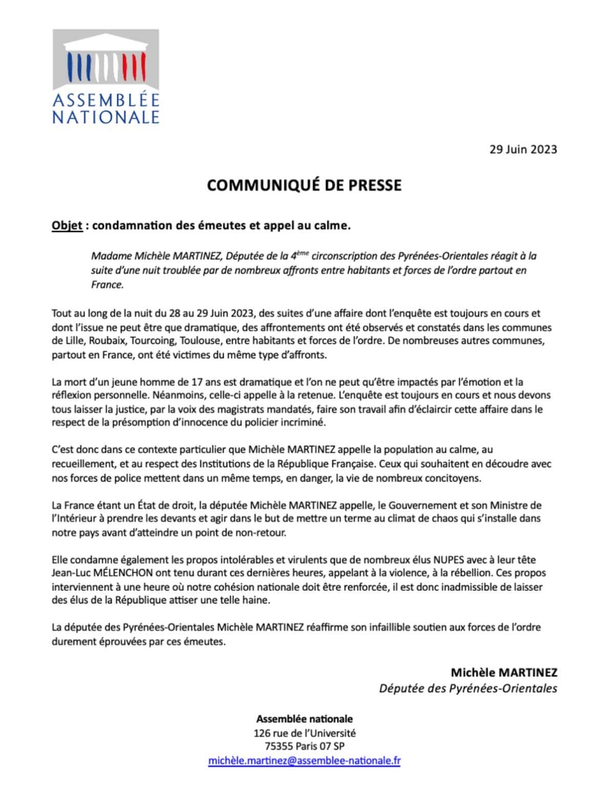 P-O/ Michèle Martinez (RN) : la députée de la 4e circonscription ... P-O/ Michèle Martinez (RN) : la députée de la 4e circonscription ...