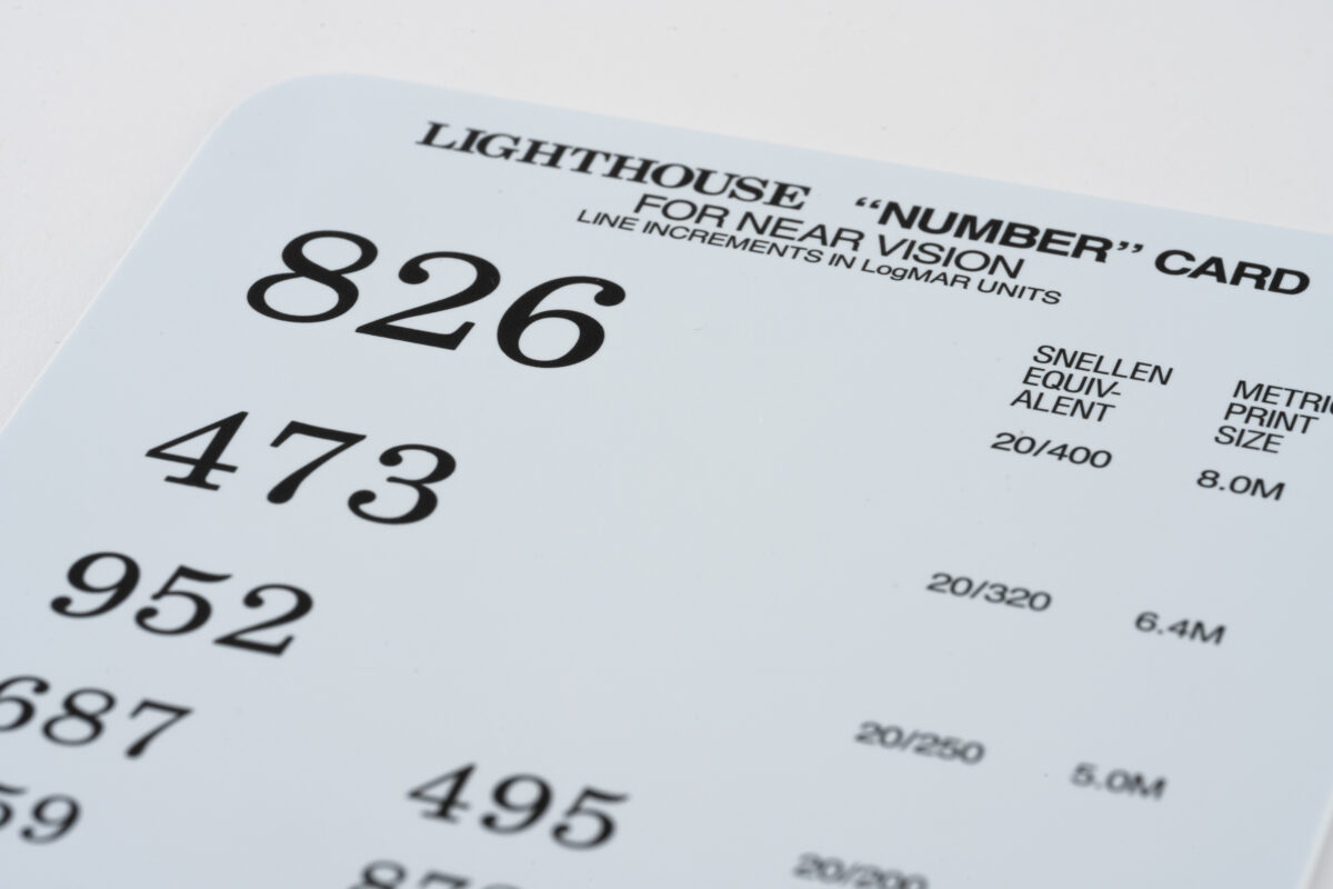 Lighthouse PowerCards Number Recognition Test Card - Precision Vision