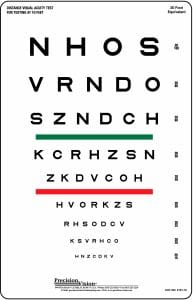 Sloan Striped Visual Acuity Chart - Precision Vision