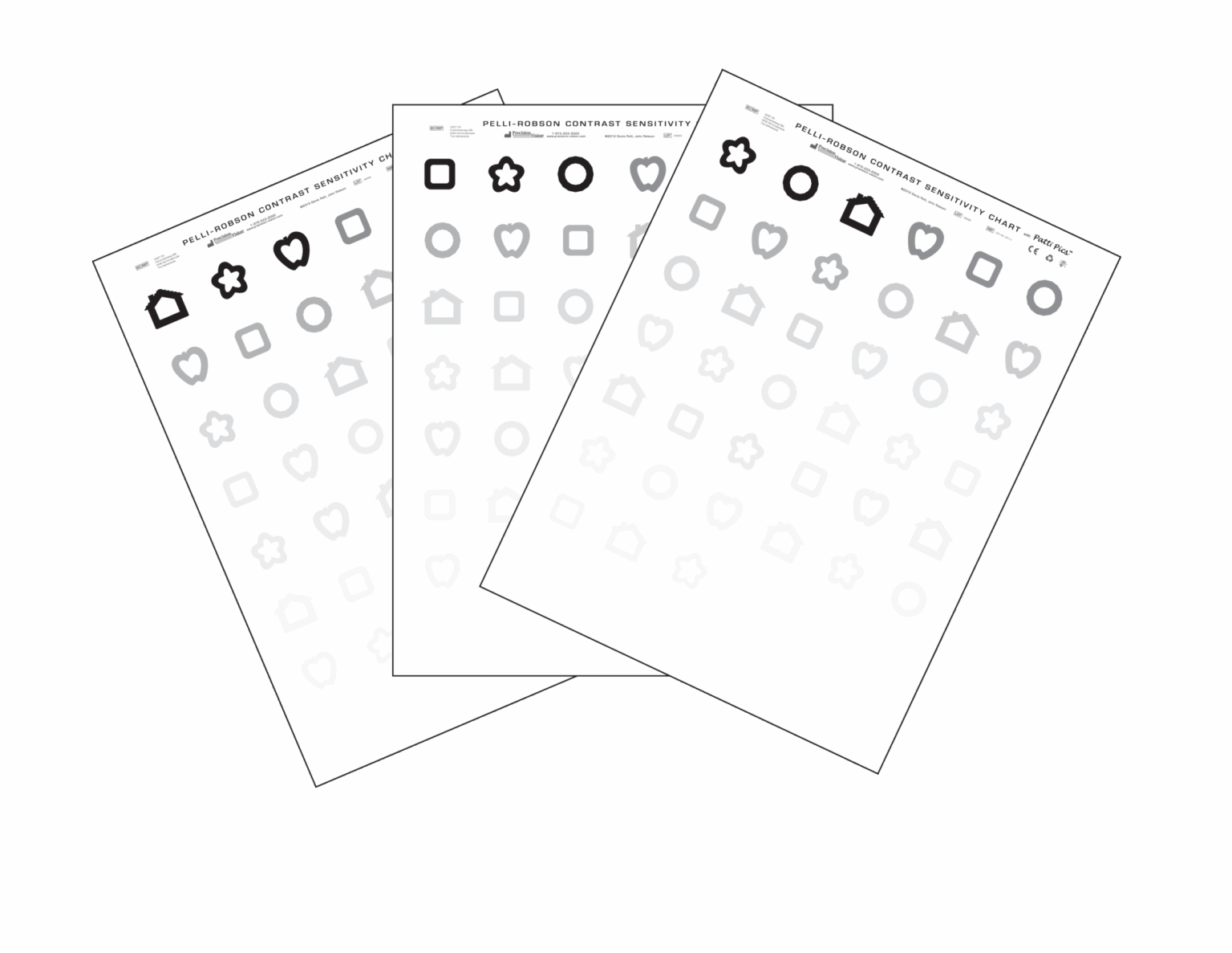 Pelli Robson Contrast Sensitivity Test for Near Distance - Precision Vision