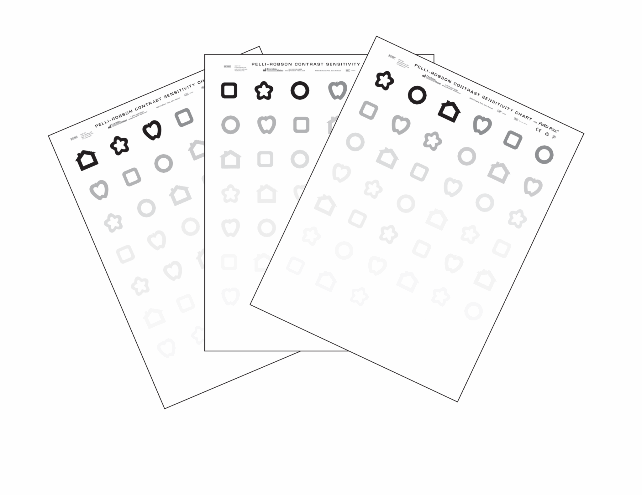 Pelli Robson Contrast Sensitivity Test for Near Distance - Precision Vision