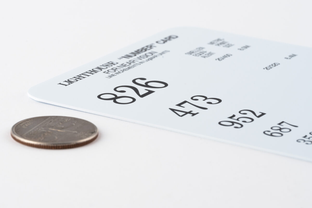 Lighthouse PowerCards Number Recognition Test Card - Precision Vision