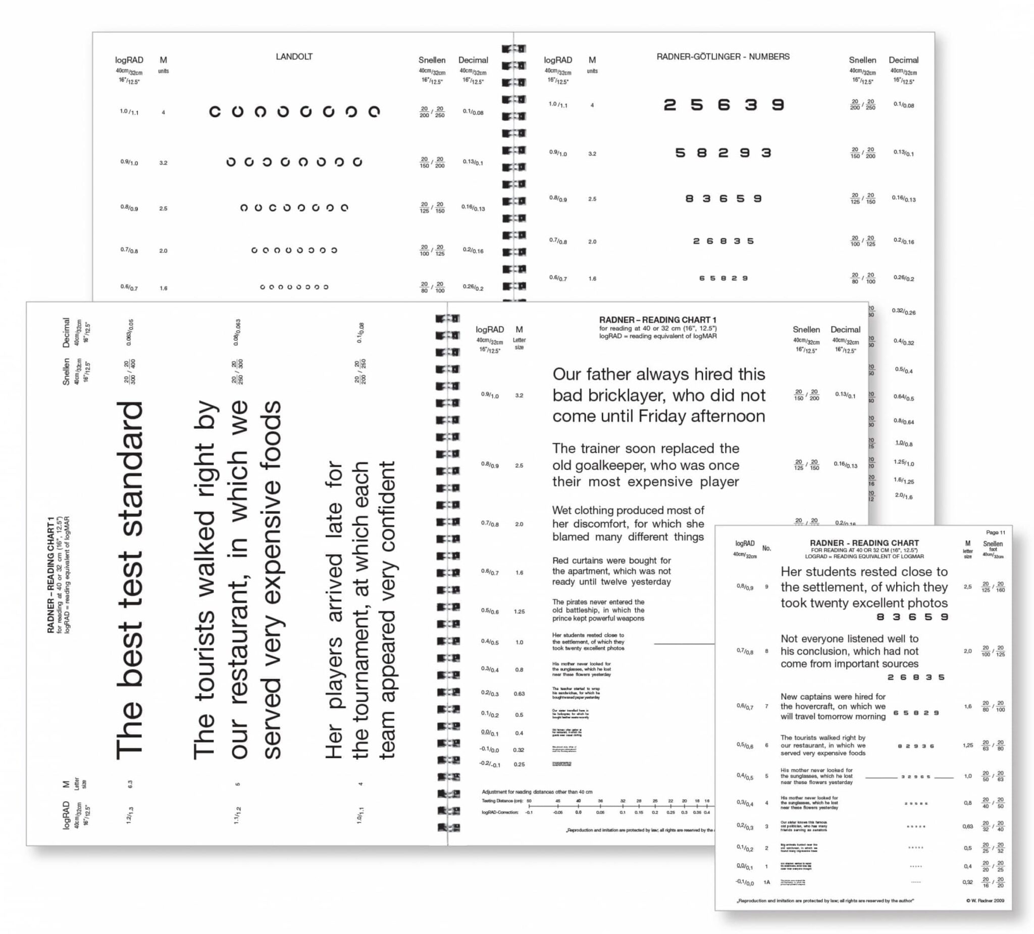 Radner Reading Chart - In Multiple Languages - Precision Vision