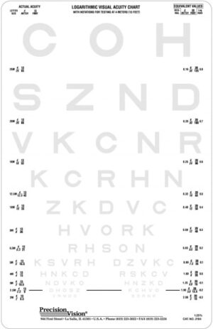 SLOAN Letters Chart - Contrast Sensitivity Tests - Precision Vision