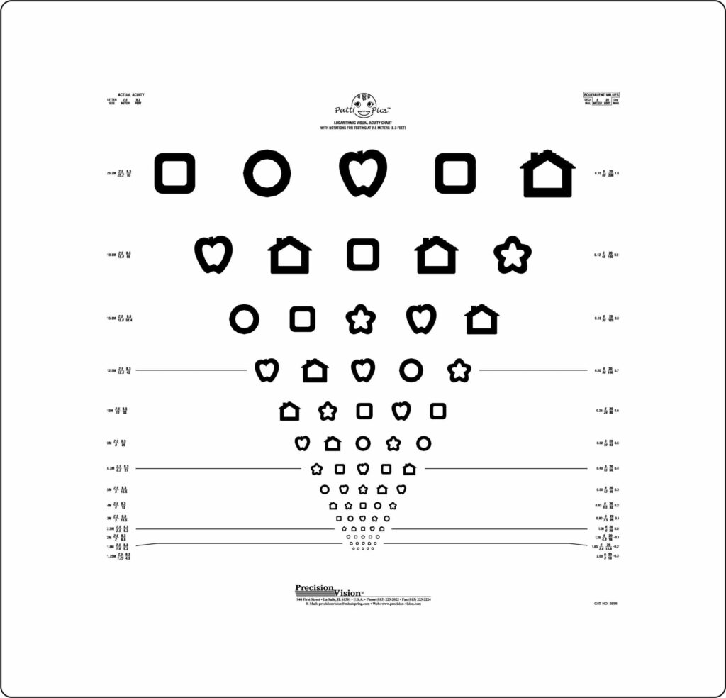 Patti Pics™ Series ETDRS (Chart 3) - Precision Vision