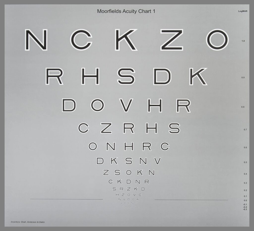 Moorfields Acuity Chart Set - Precision Vision