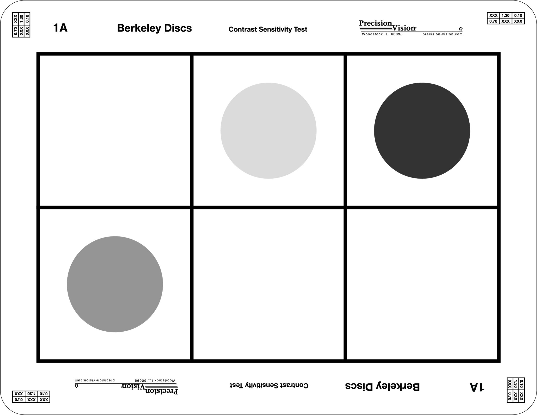 Berkeley Discs Contrast Sensitivity Test - Precision Vision