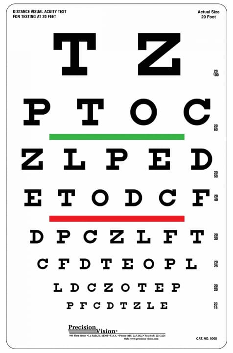 50 Printable Eye Test Charts Printabletemplates Dmv Eye Charts 105 