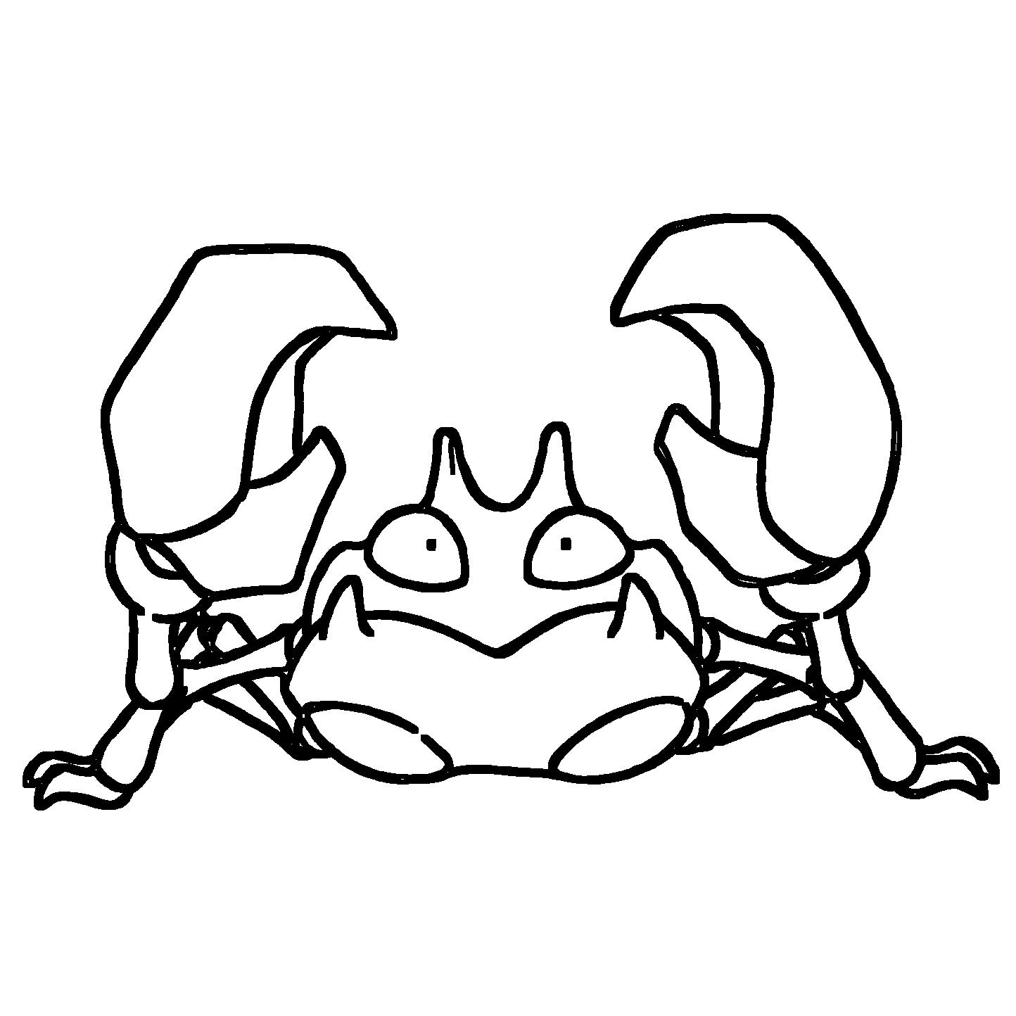 Krabby Coloring Page Print Ideashortcut
