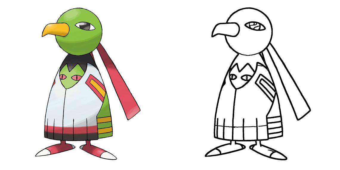Xatu Coloring Page - Print IdeaShortcut