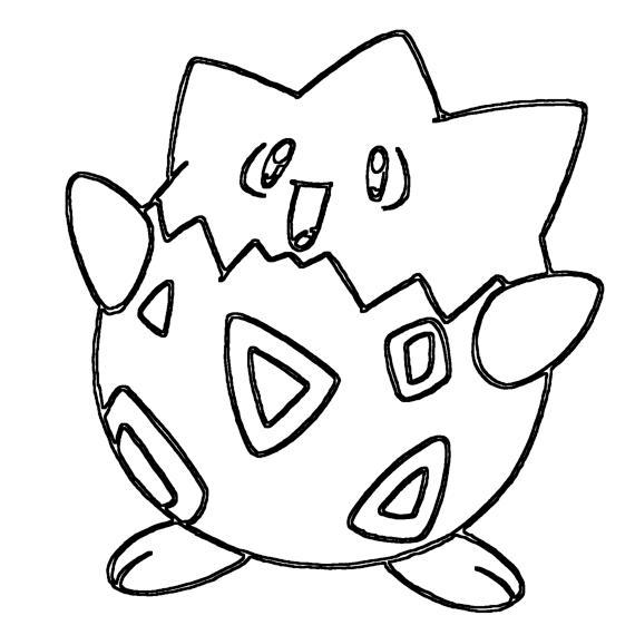 Togepi Coloring Page - Print IdeaShortcut
