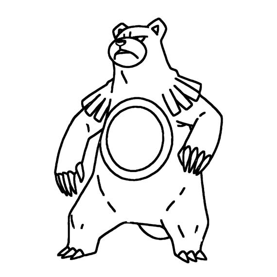 Ursaring Coloring Page - Print IdeaShortcut