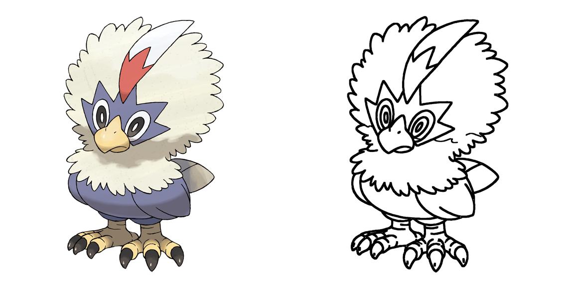 Rufflet Coloring Page Free Printable Coloring Pages