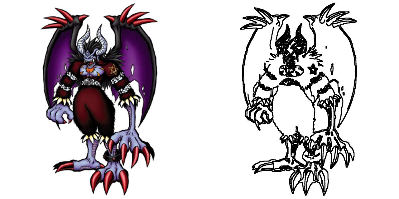 Daemon Coloring Page - Print IdeaShortcut