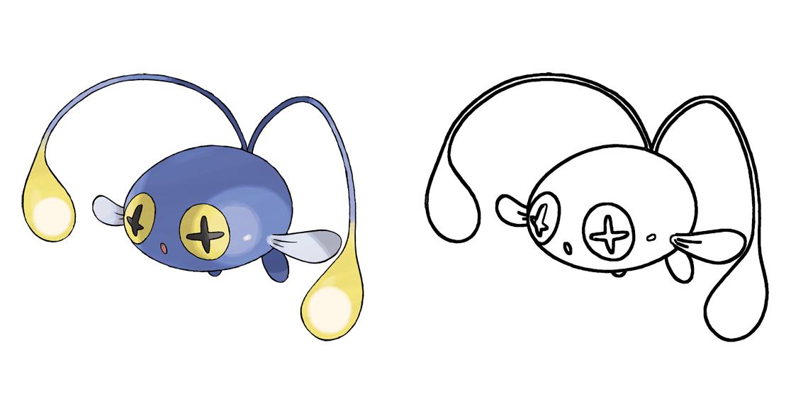 Chinchou Coloring Page - Print IdeaShortcut