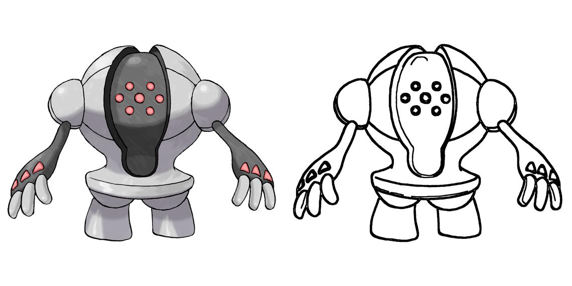 Registeel Coloring Pages Pokémon™: Legendary And Mythical Coloring