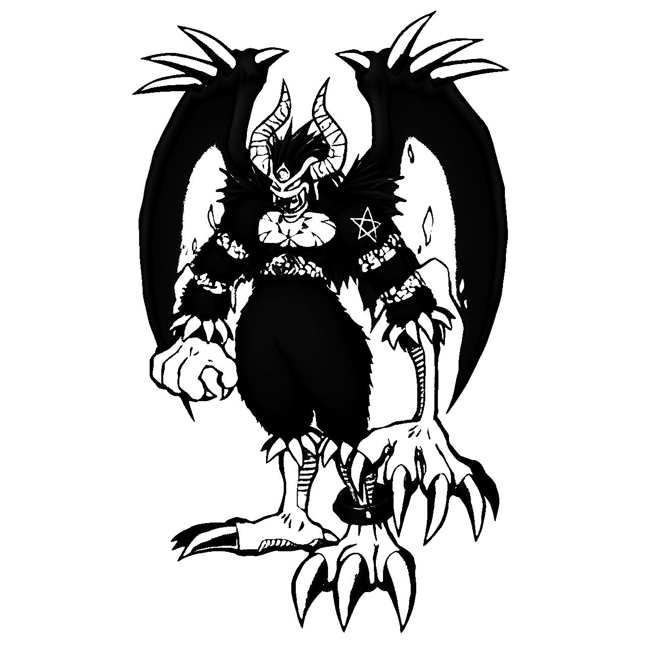 Daemon Coloring Page - Print IdeaShortcut