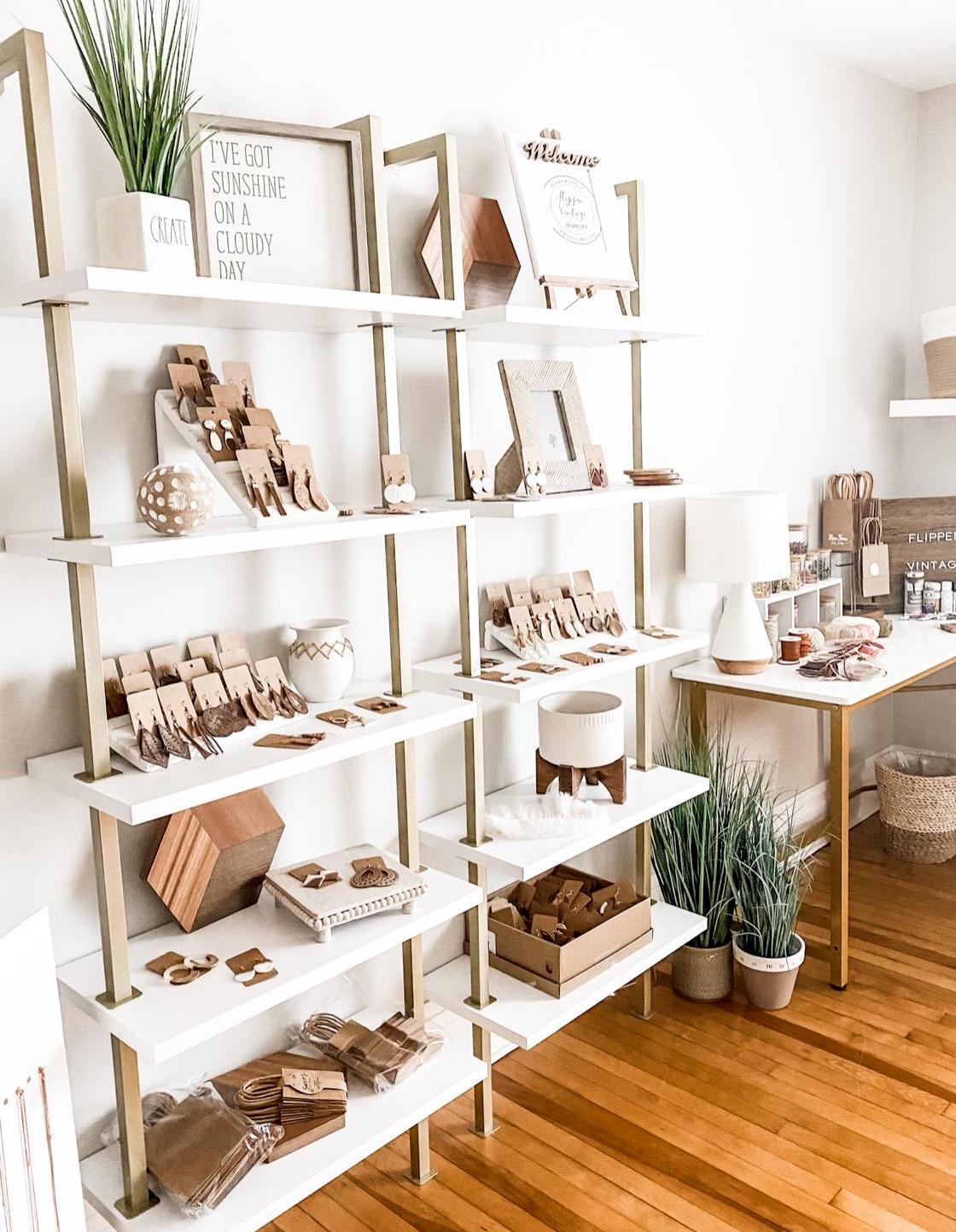 Nathan James Wall Mount Gold Ladder Bookshelf – REAL DECORS