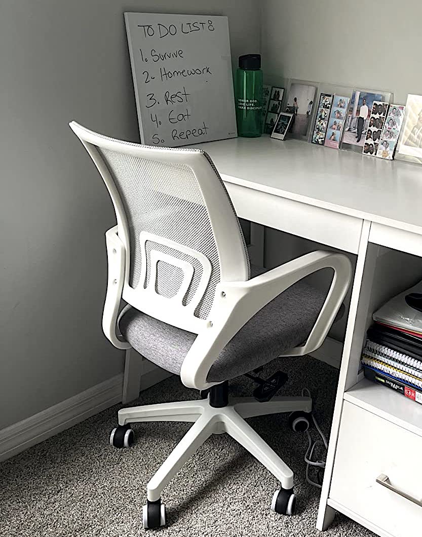 Neo Chair Ergonomic Swivel Computer Office Chair, White – REAL DECORS