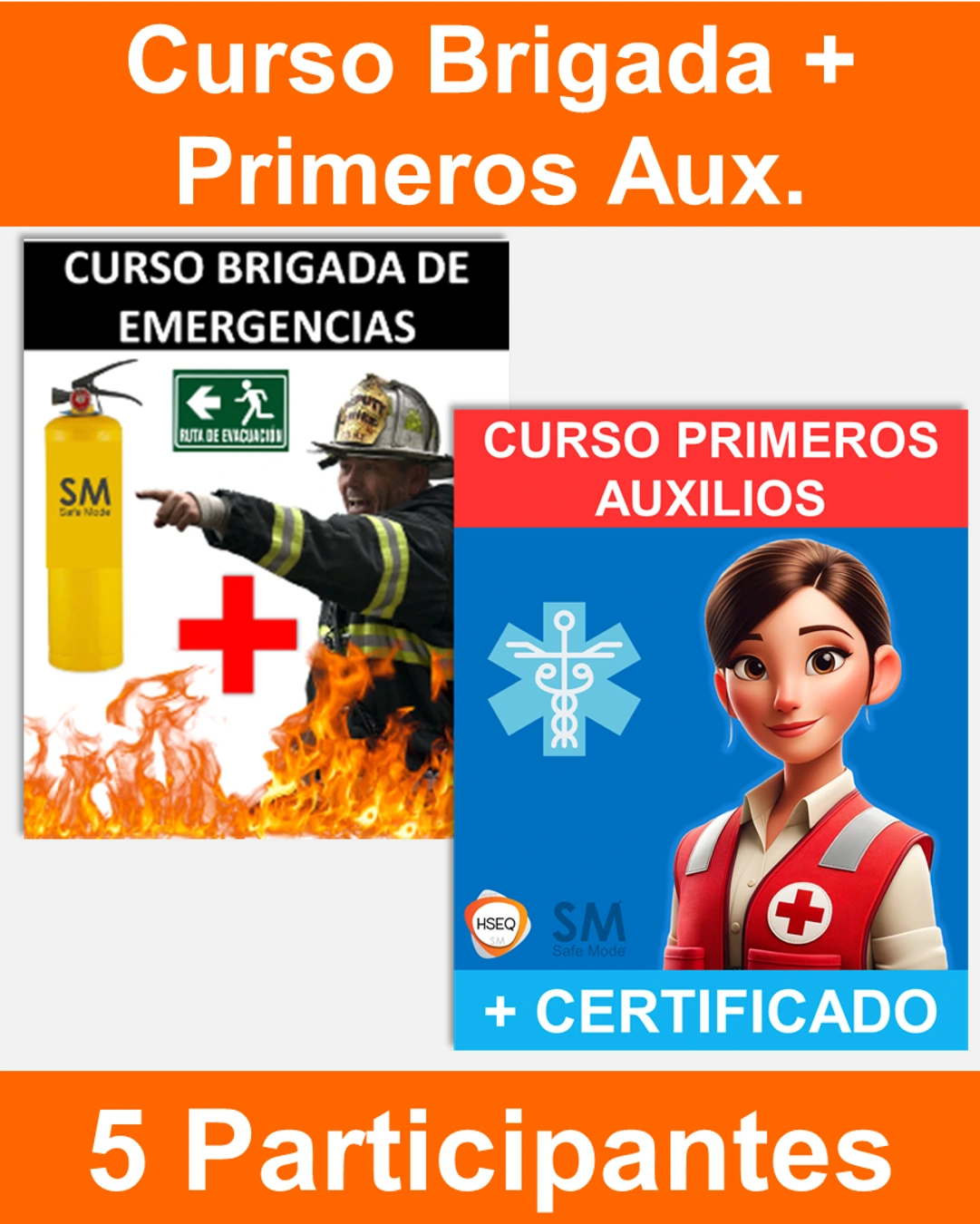 Curso Brigada + Curso Primeros auxilios x5 | Tienda Virtual Safe Mode Curso Brigada + Curso Primeros auxilios x5 | Tienda Virtual Safe Mode