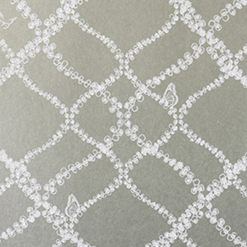 Rutig tapet i flera färger och mönster, ramar in rummet | Tapetshopen.se