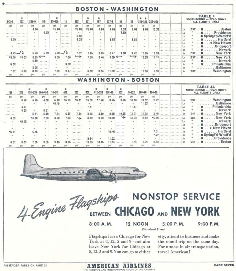 American Airlines Timetables and Route Maps - The Airchive 2.0