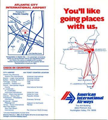 AIA American International Airways Timetables and Route Maps - The ...