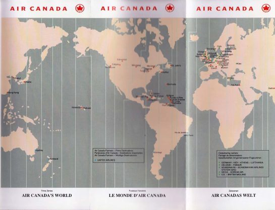 Air Canada Timetables and Route Maps - The Airchive 2.0